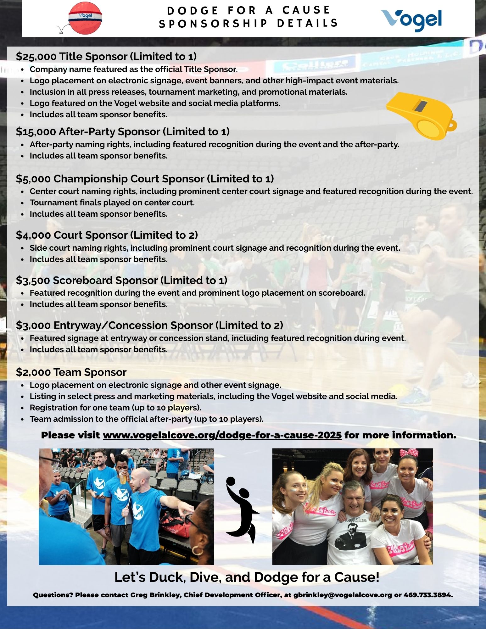 Dodge for a Cause 2025 - Vogel Alcove